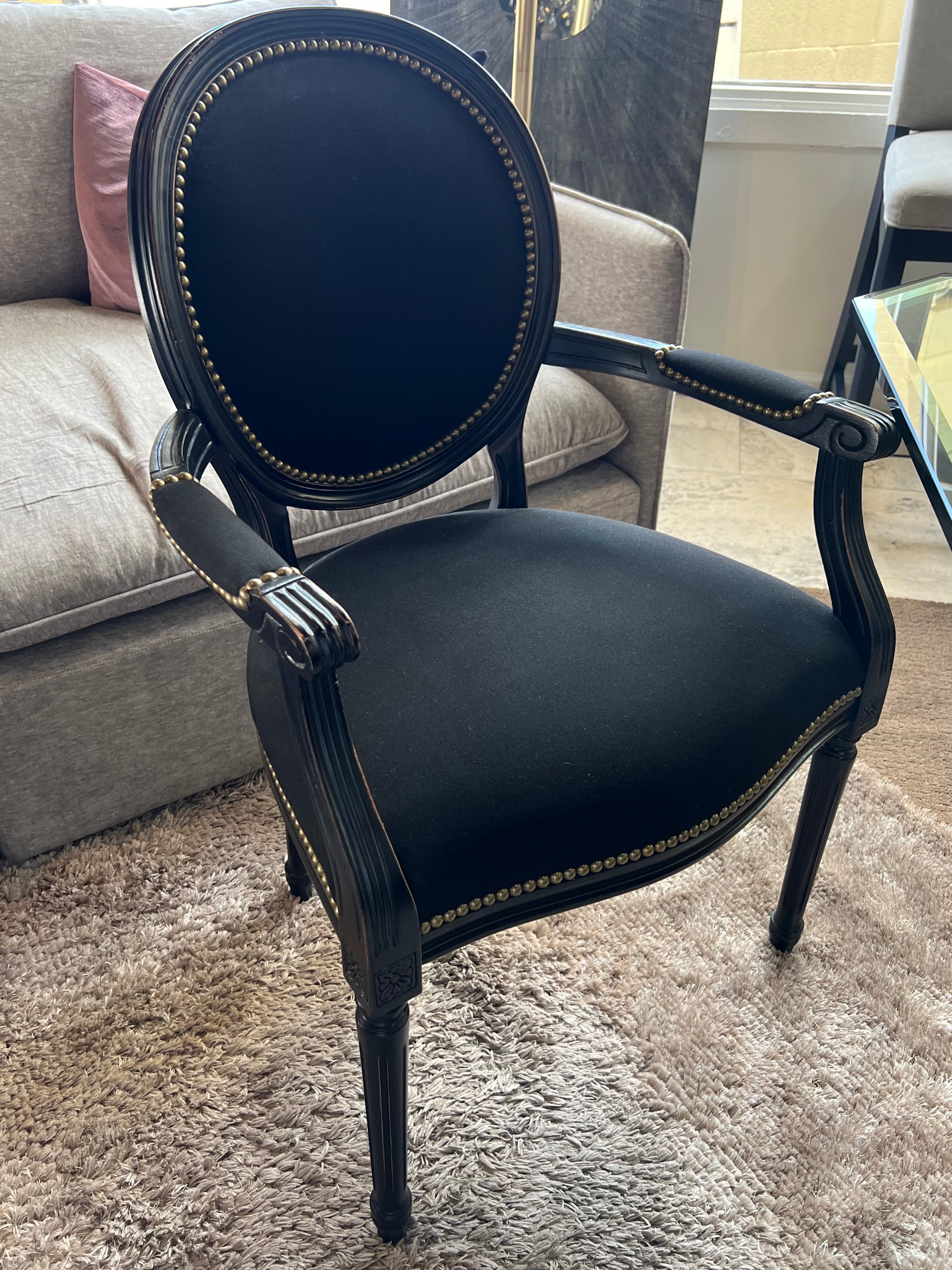 Ballard Designs Oval Back Louis XVI Accent Chair – HLF